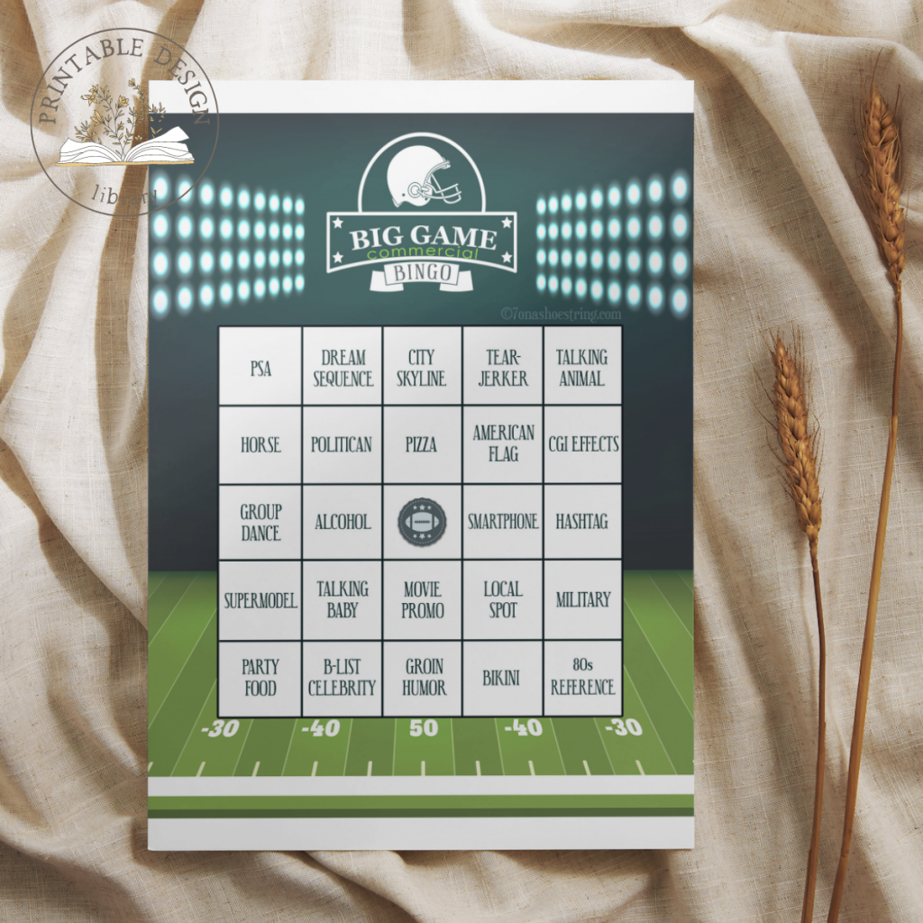 Big Game BINGO Cards – Printable Design Library