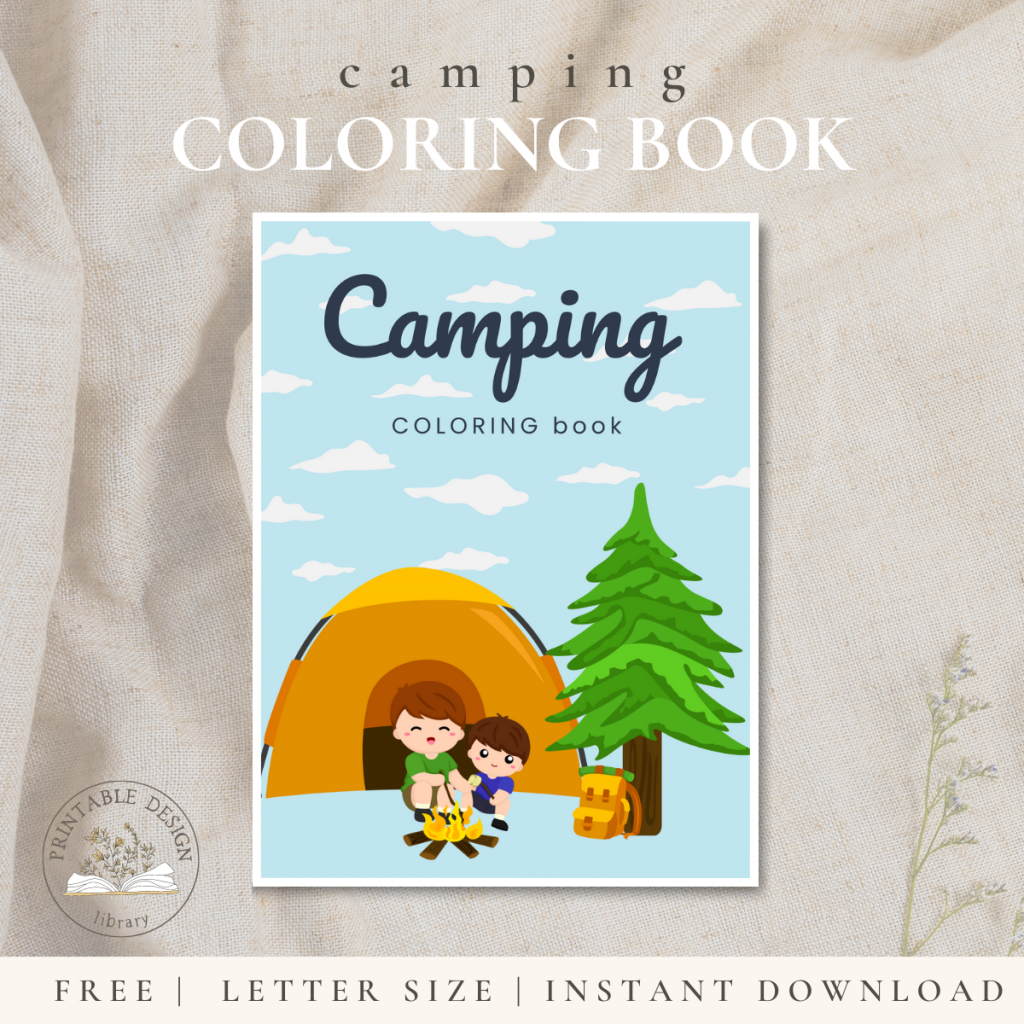 Camping Coloring Book for Kids – Printable Design Library