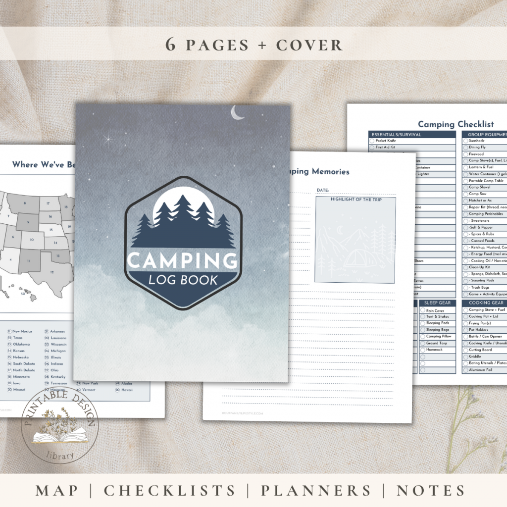Camping Log Book – Printable Design Library
