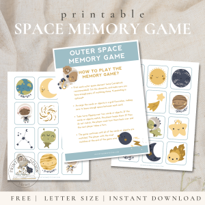 Outer Space Memory Game – Printable Design Library