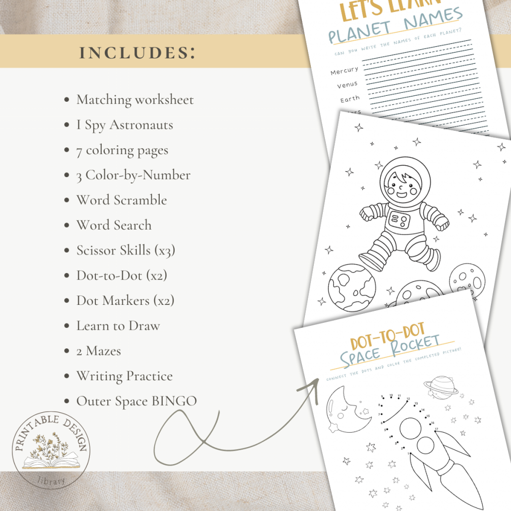 Printable Preschool Space Worksheets – Printable Design Library