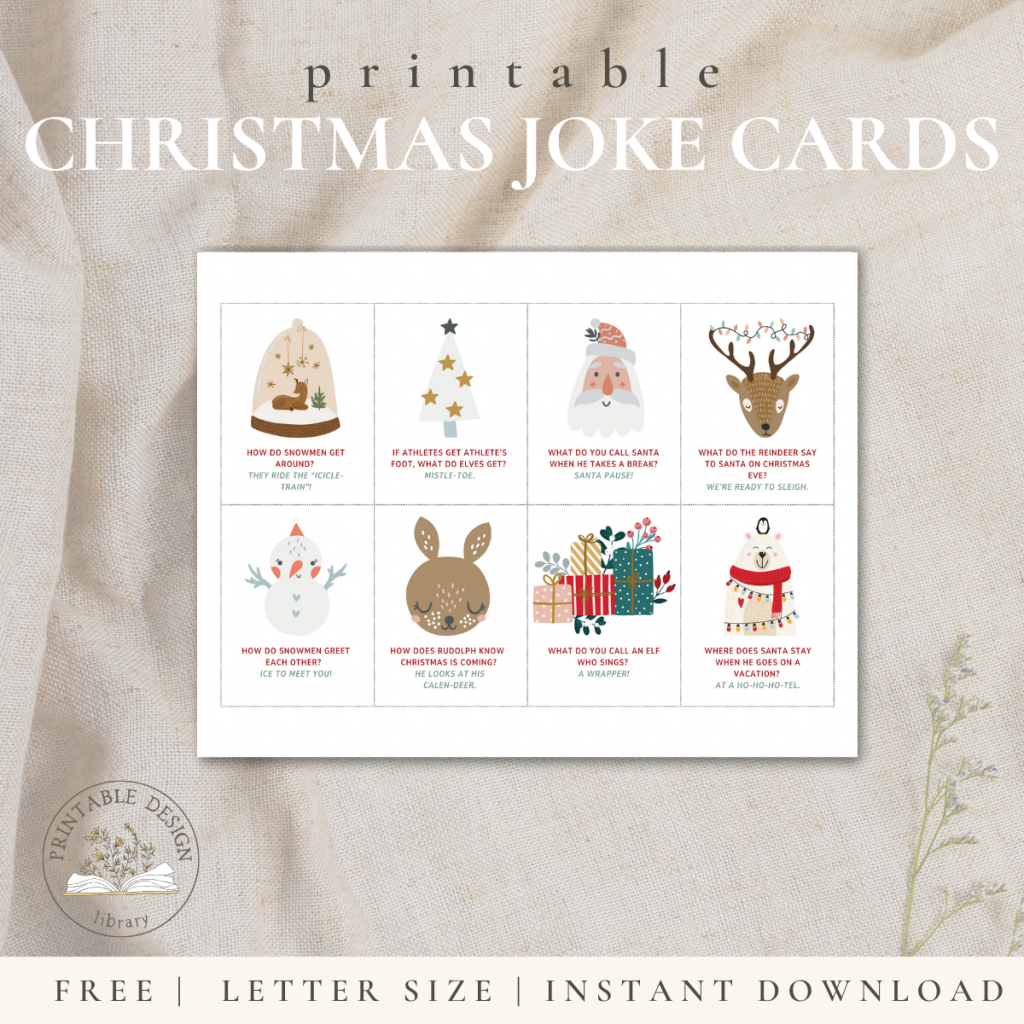 Christmas Jokes for Kids Cards – Printable Design Library